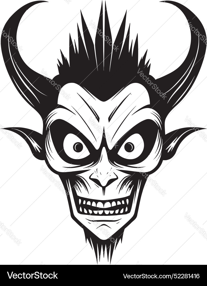 Crimson conjuring haunting witch monster icon Vector Image