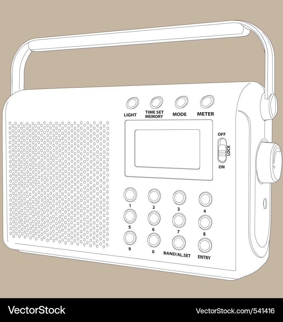 Digital radio Royalty Free Vector Image - VectorStock
