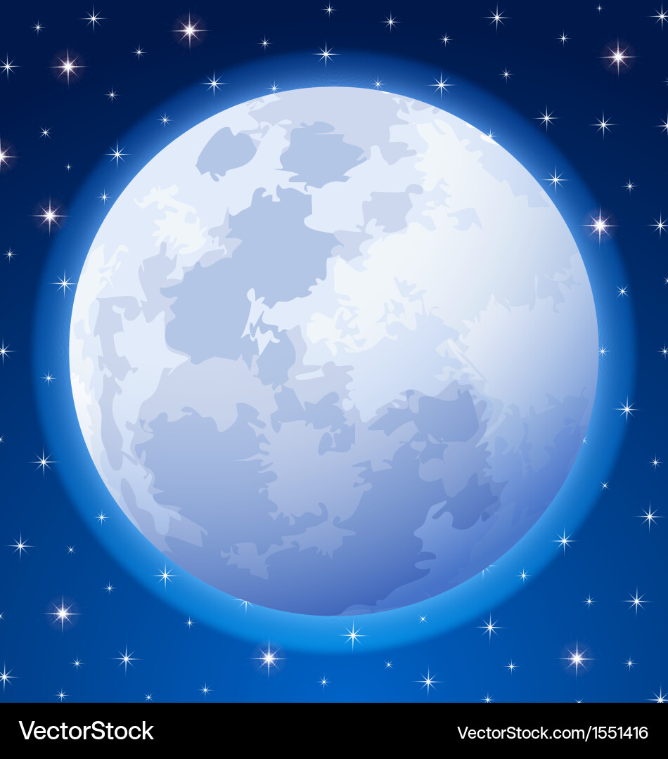 Full moon Royalty Free Vector Image - VectorStock