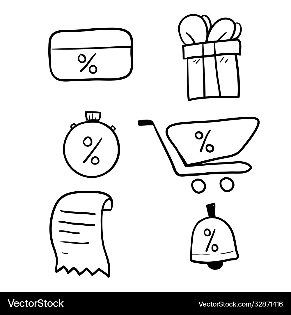 Hand drawn loyalty card incentive program icon Vector Image