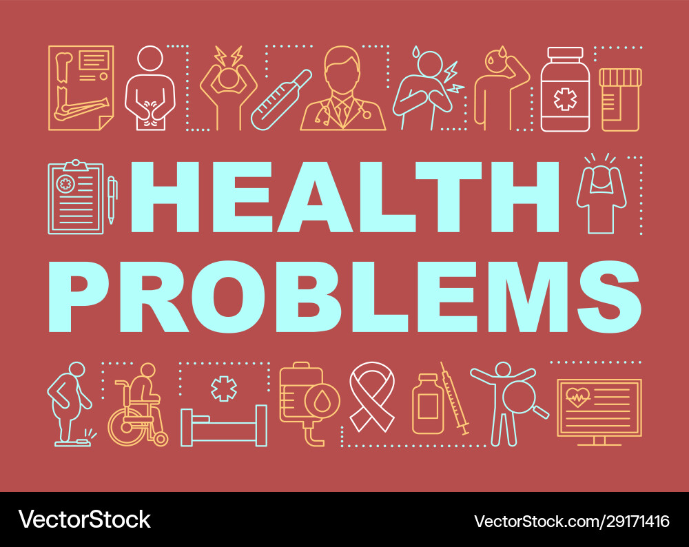 Health problems word concepts banner medical Vector Image
