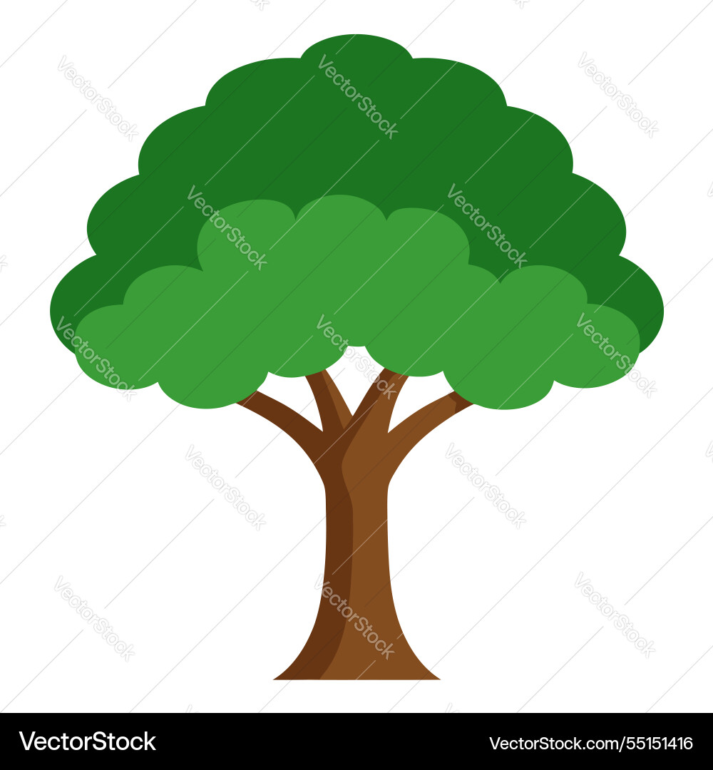 Kapok tree silhouette Royalty Free Vector Image
