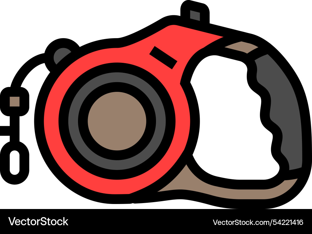 Leash dog color icon Royalty Free Vector Image