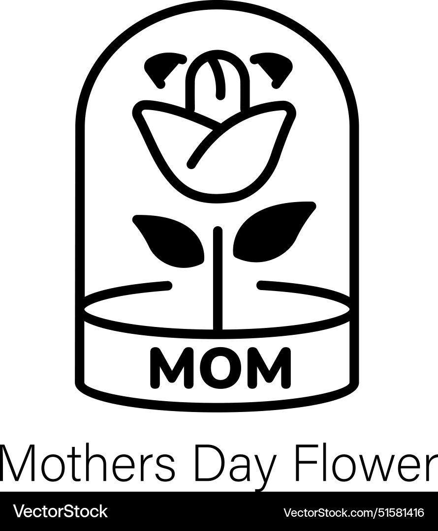 Mothers day flower Royalty Free Vector Image - VectorStock