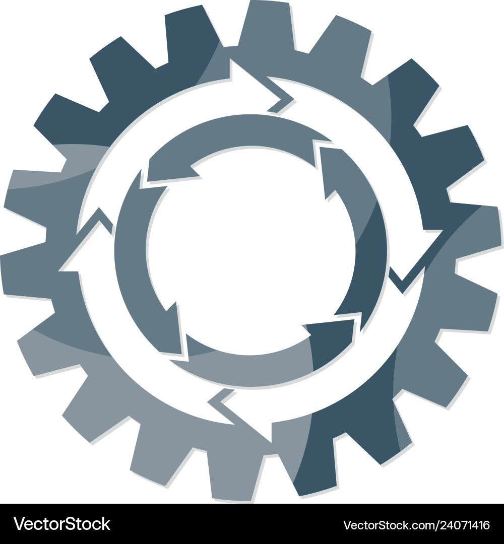 Rotating Gear Logo Royalty Free Vector Image - VectorStock