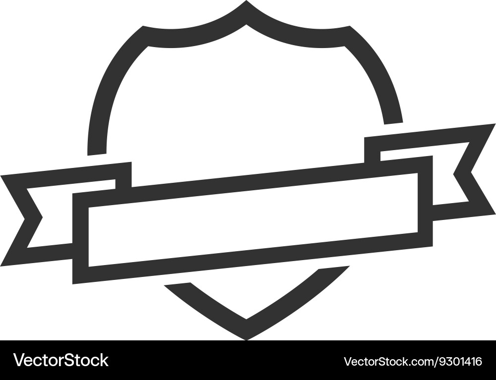 Schild mit Bandsymbol Lizenzfreies Vektorbild