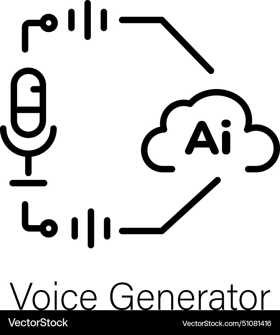 Voice generator Royalty Free Vector Image - VectorStock