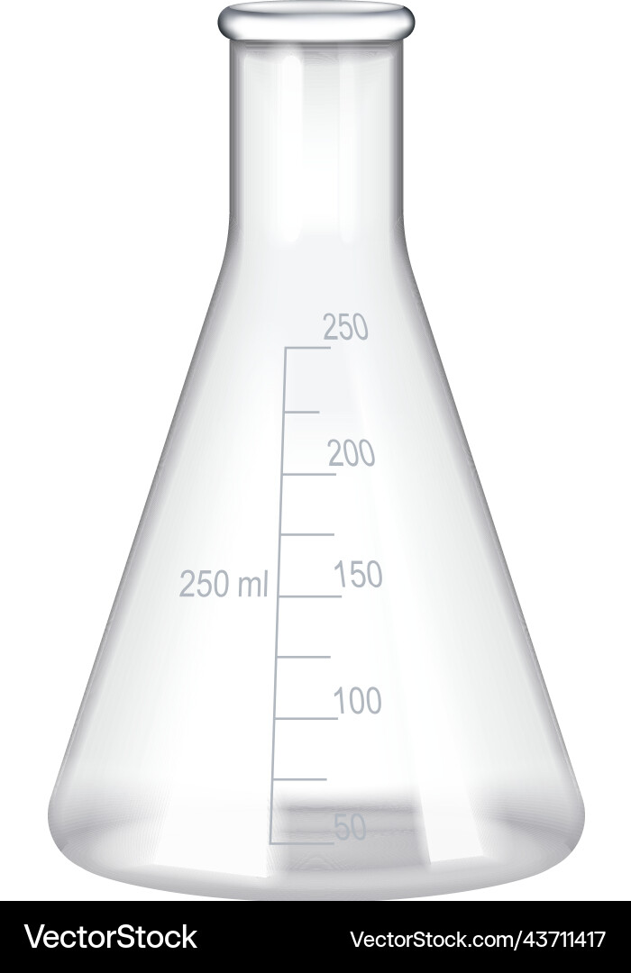 Beaker realistic Royalty Free Vector Image - VectorStock