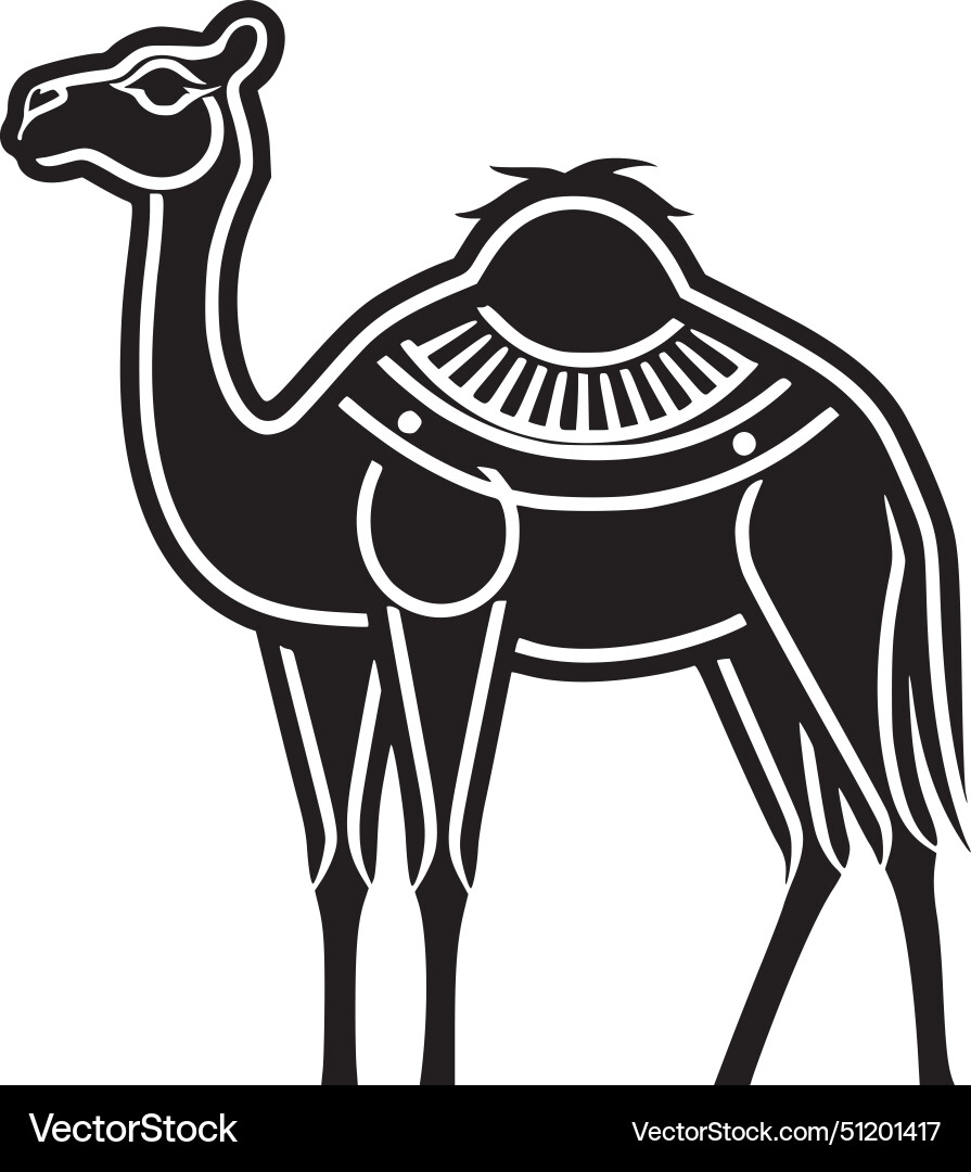 Camel - black and white isolated icon Royalty Free Vector