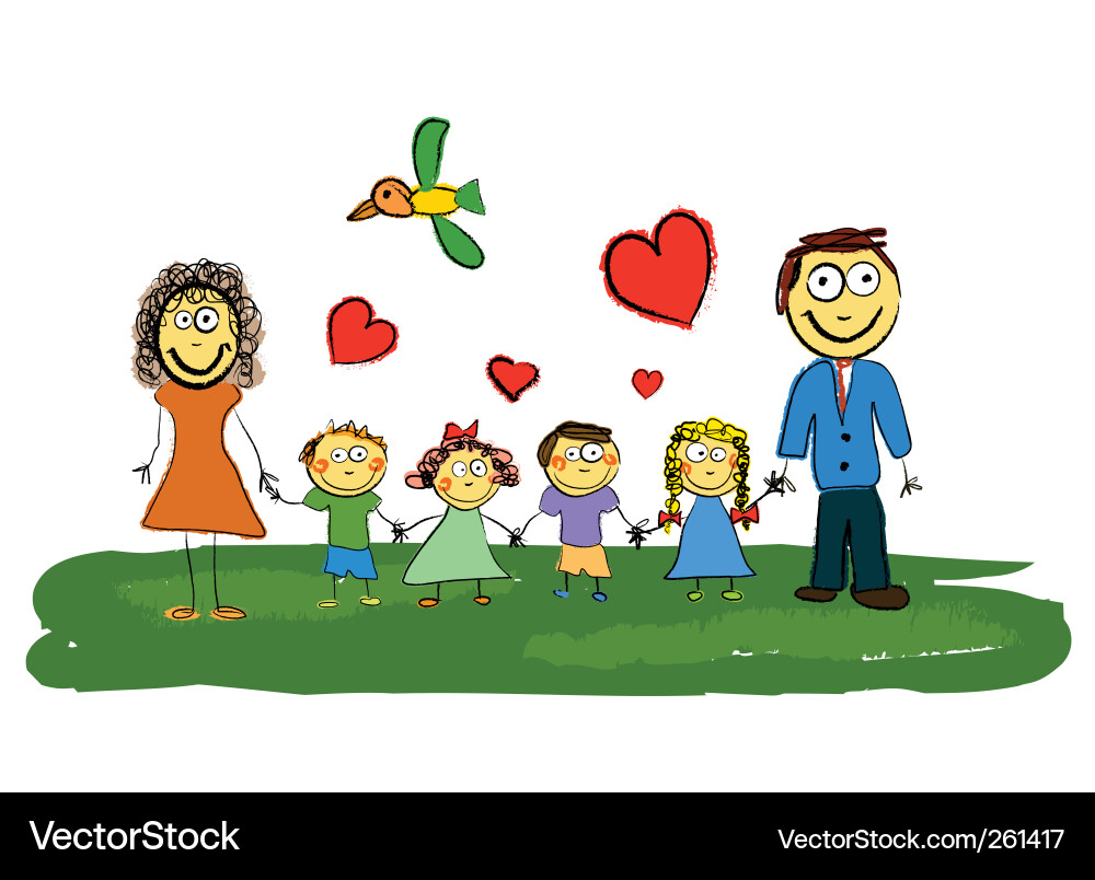 Cartoon family Royalty Free Vector Image - VectorStock