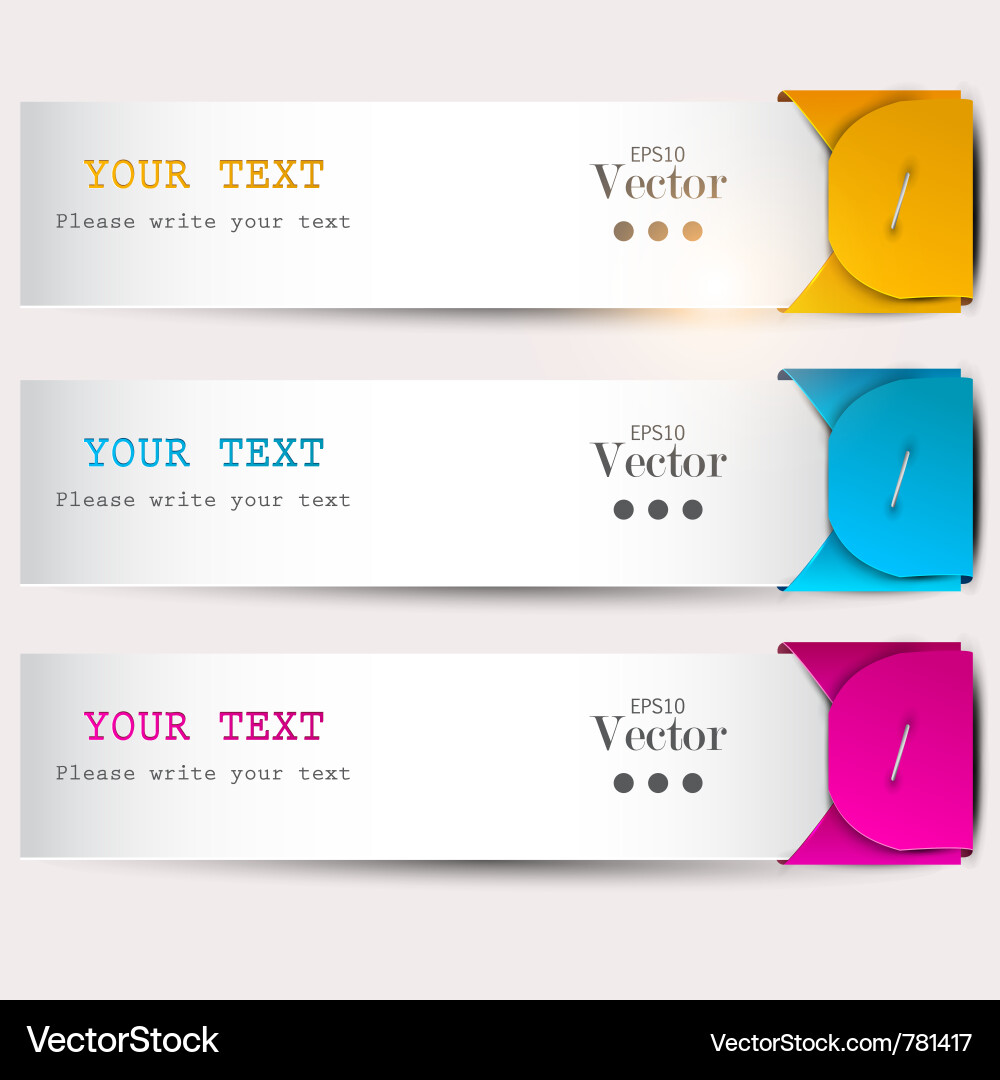 Colorful bookmarks Royalty Free Vector Image - VectorStock