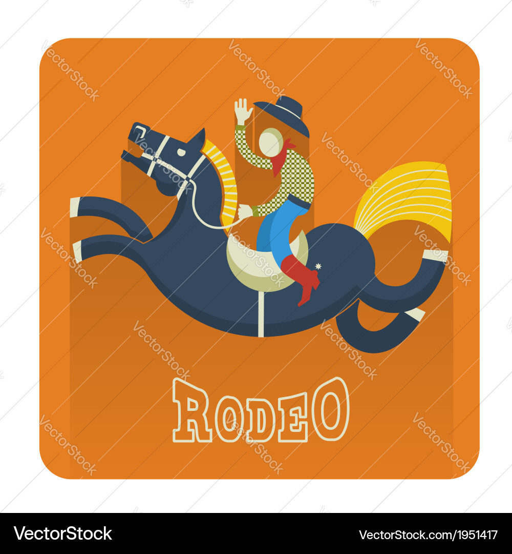 Cowboy Rodeo Icon Royalty Free Vector Image - VectorStock