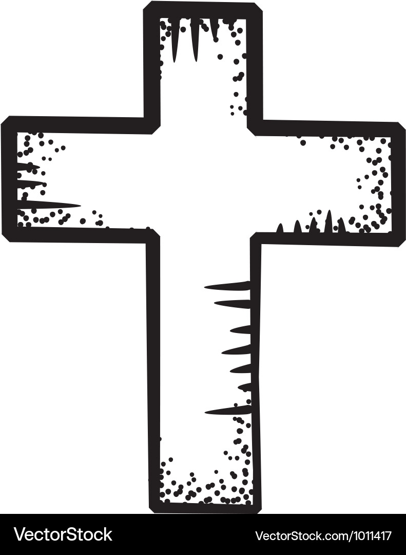 Cross doodle Royalty Free Vector Image - VectorStock