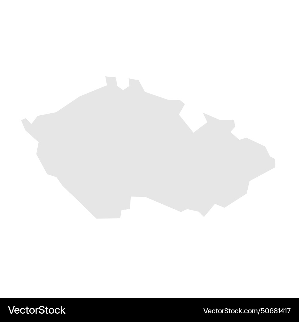 Czech republic simplified map Royalty Free Vector Image