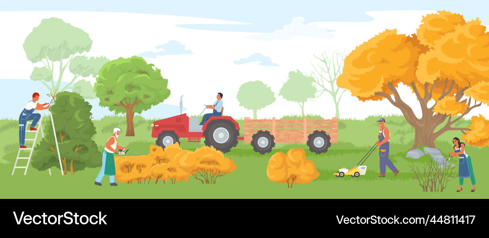 Farmer work on farm field Royalty Free Vector Image