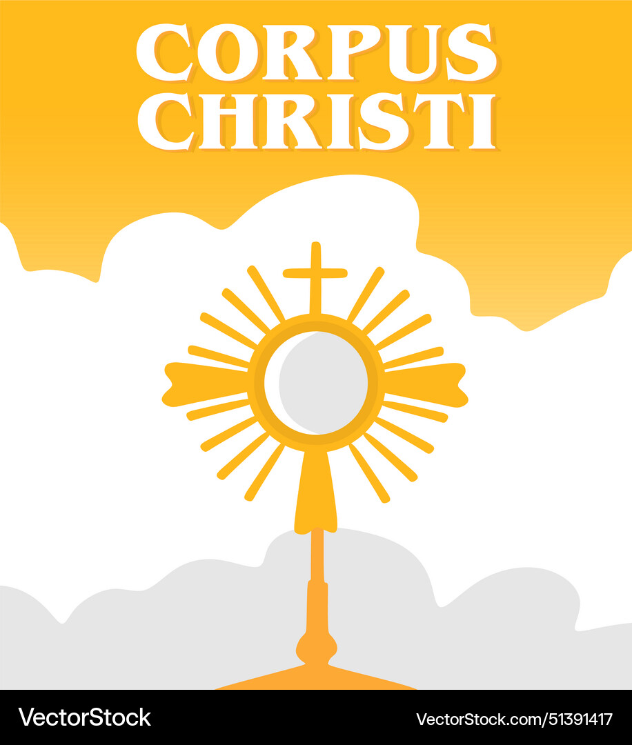 Happy corpus christi to all catholics Royalty Free Vector