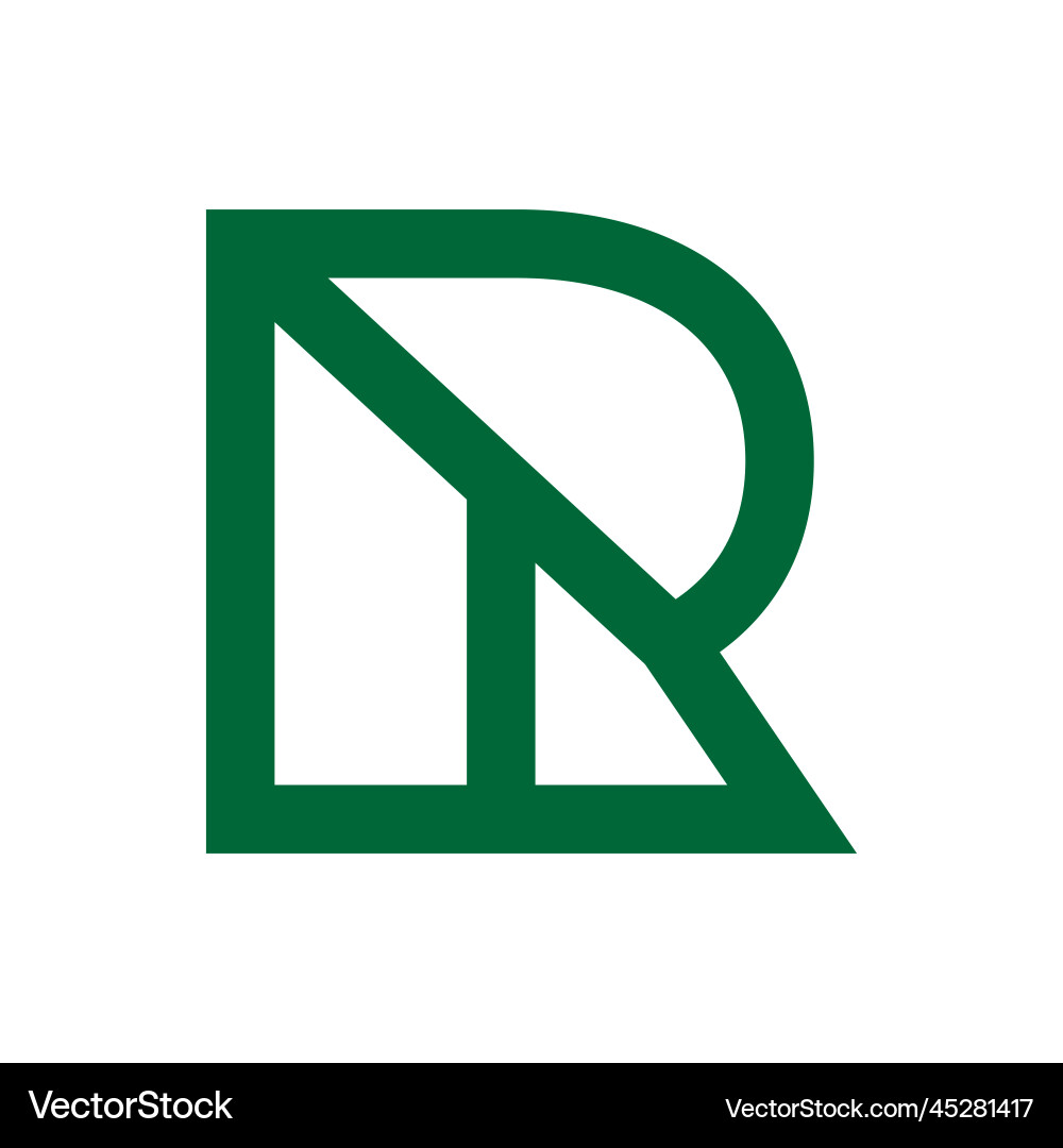 Letter r line modern icon logo Royalty Free Vector Image