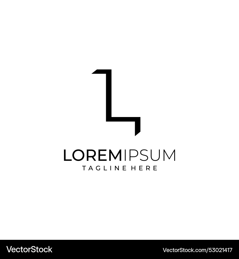 Letter symbol l modern logo Royalty Free Vector Image