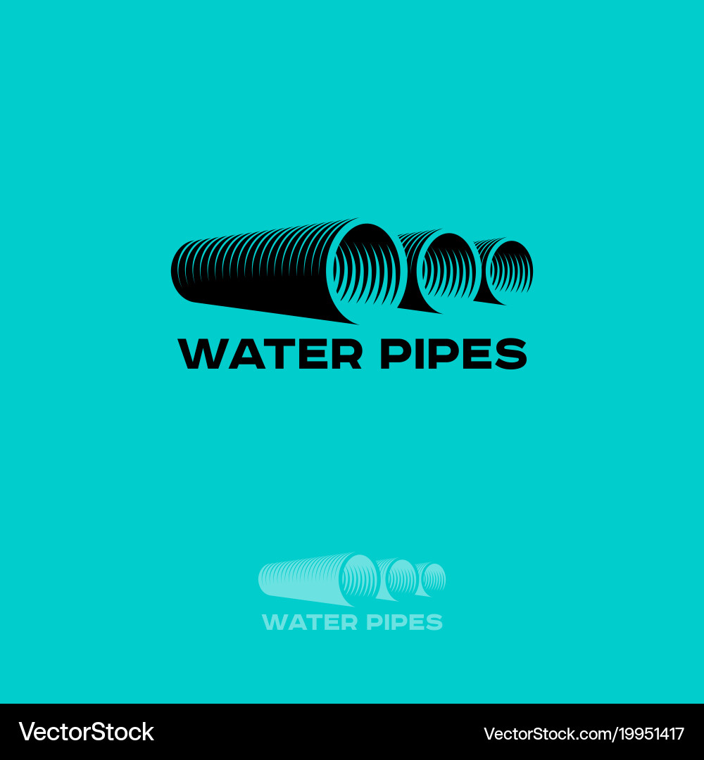 Logo water pipe Royalty Free Vector Image - VectorStock