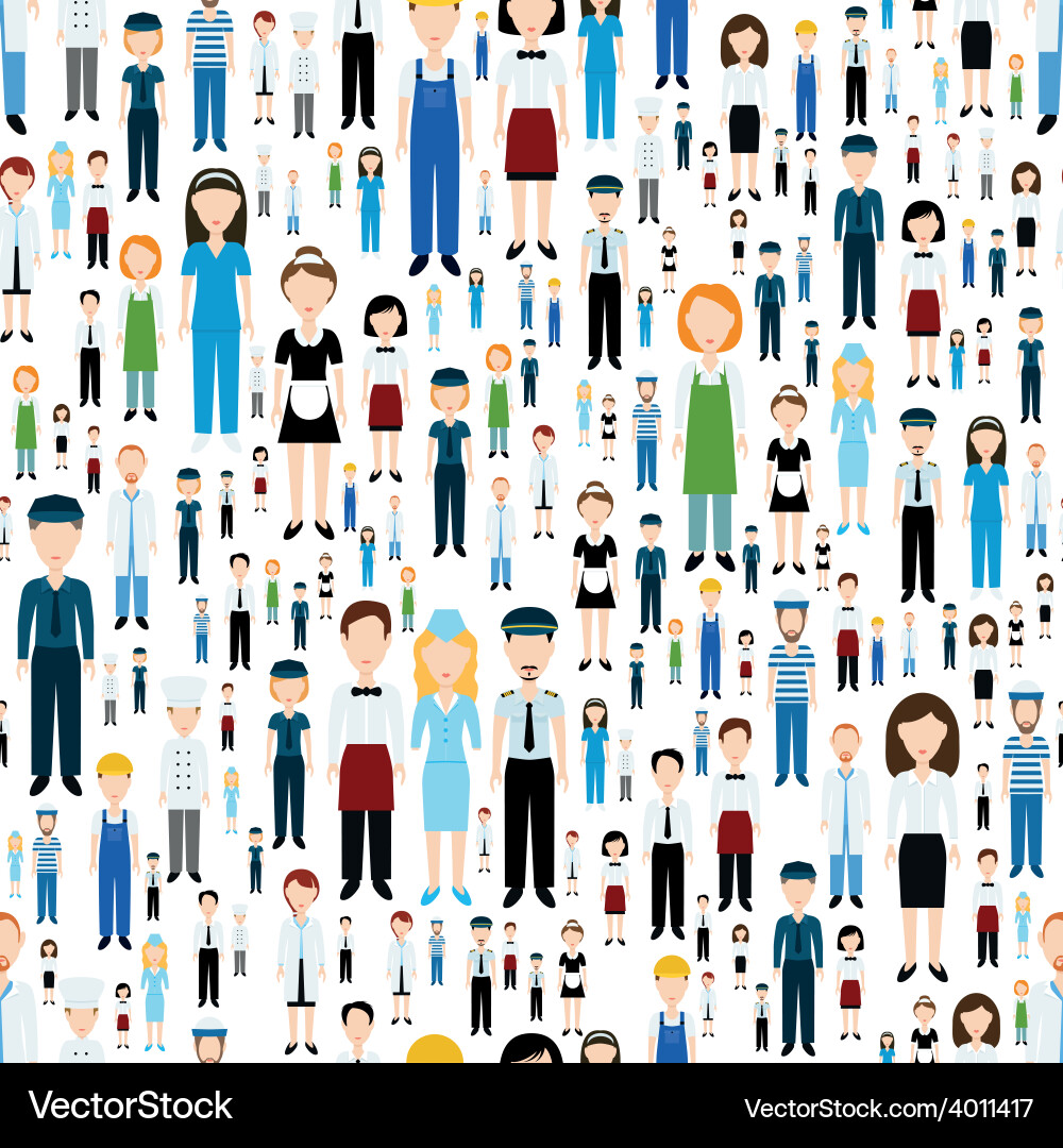 Profession seamless pattern Royalty Free Vector Image