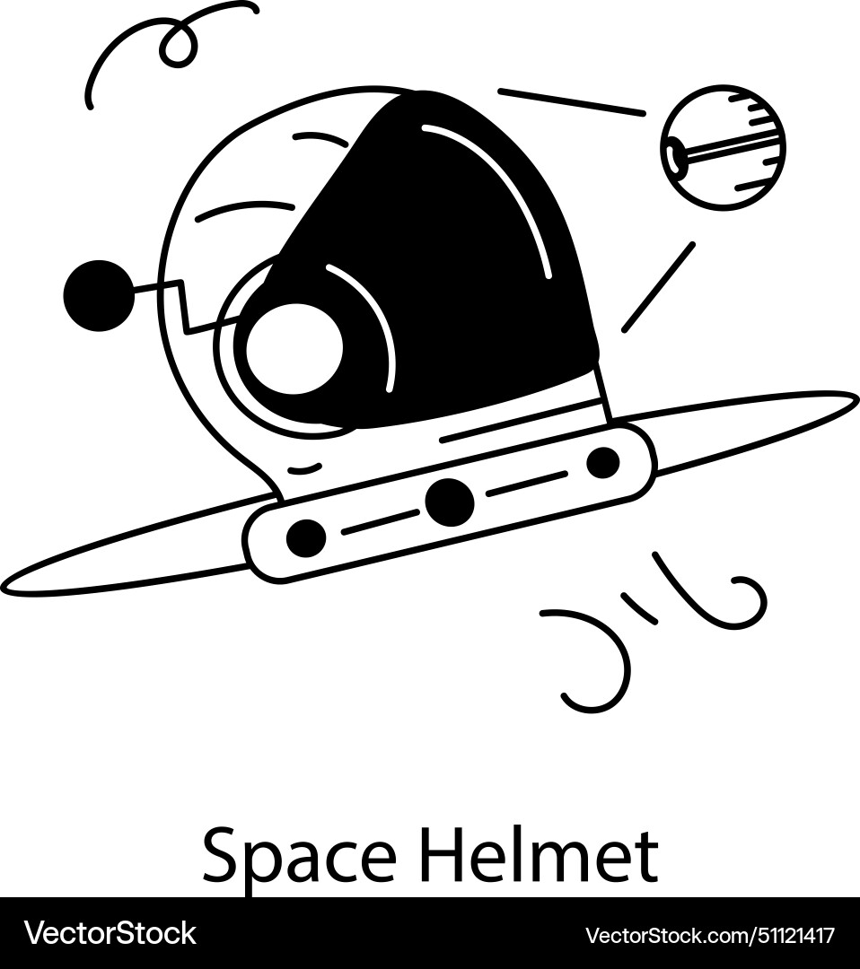Space helmet Royalty Free Vector Image - VectorStock