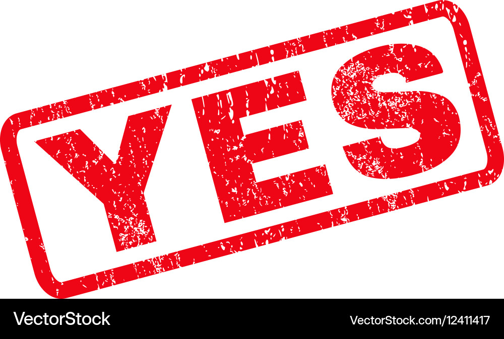 Yes rubber stamp Royalty Free Vector Image - VectorStock