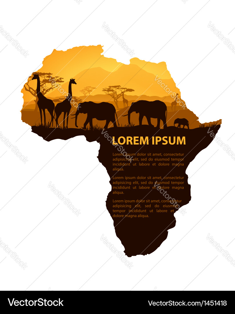 Africa travel design template Royalty Free Vector Image