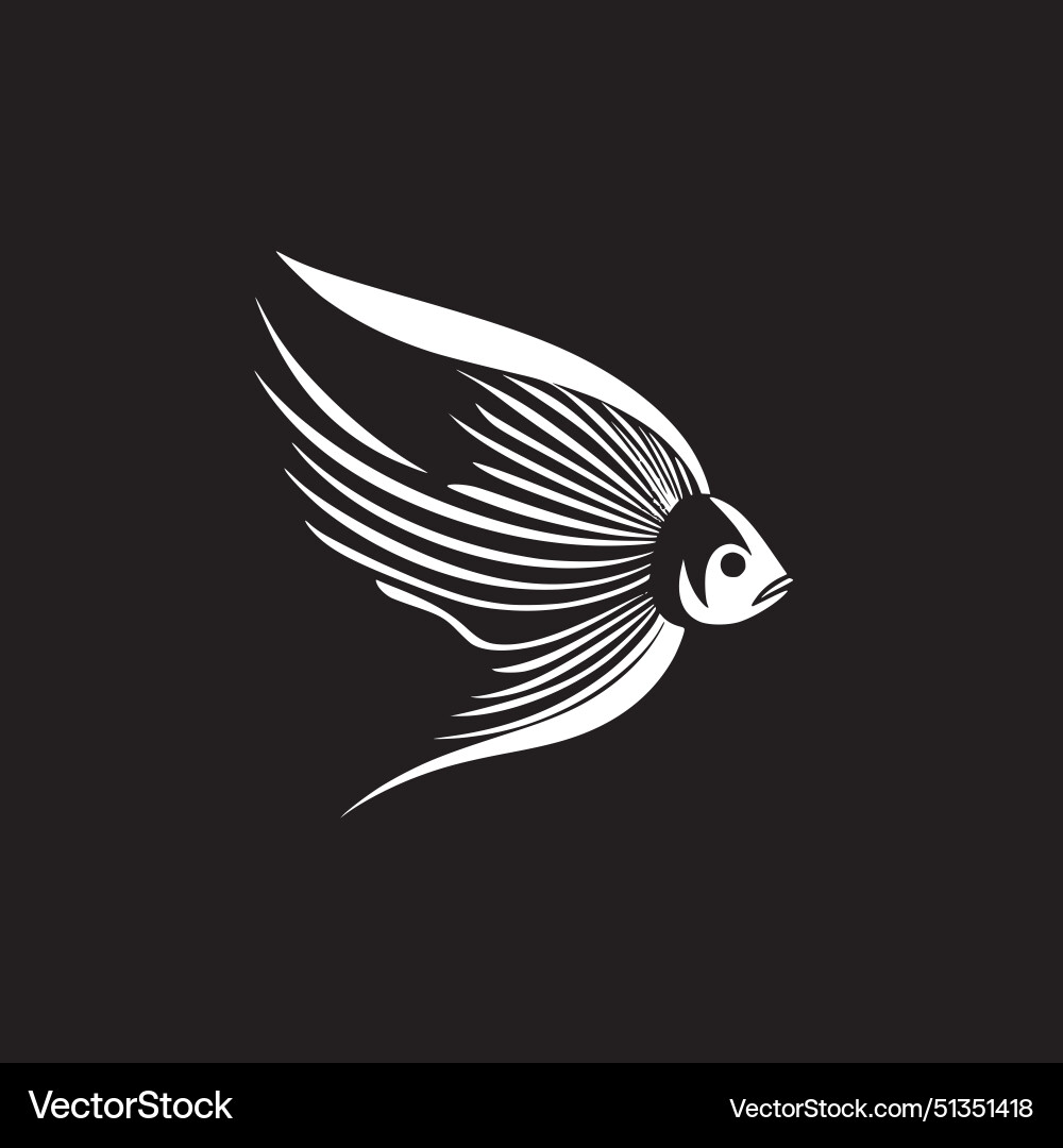 Angelfish - minimalist and flat logo Royalty Free Vector