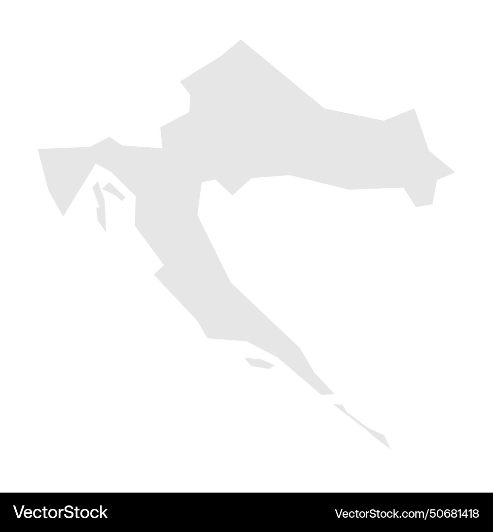 Croatia simplified map Royalty Free Vector Image