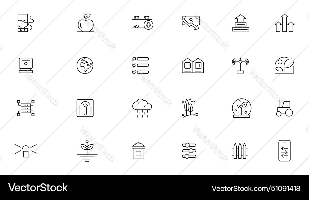 Farming productivity icons set agricultural Vector Image