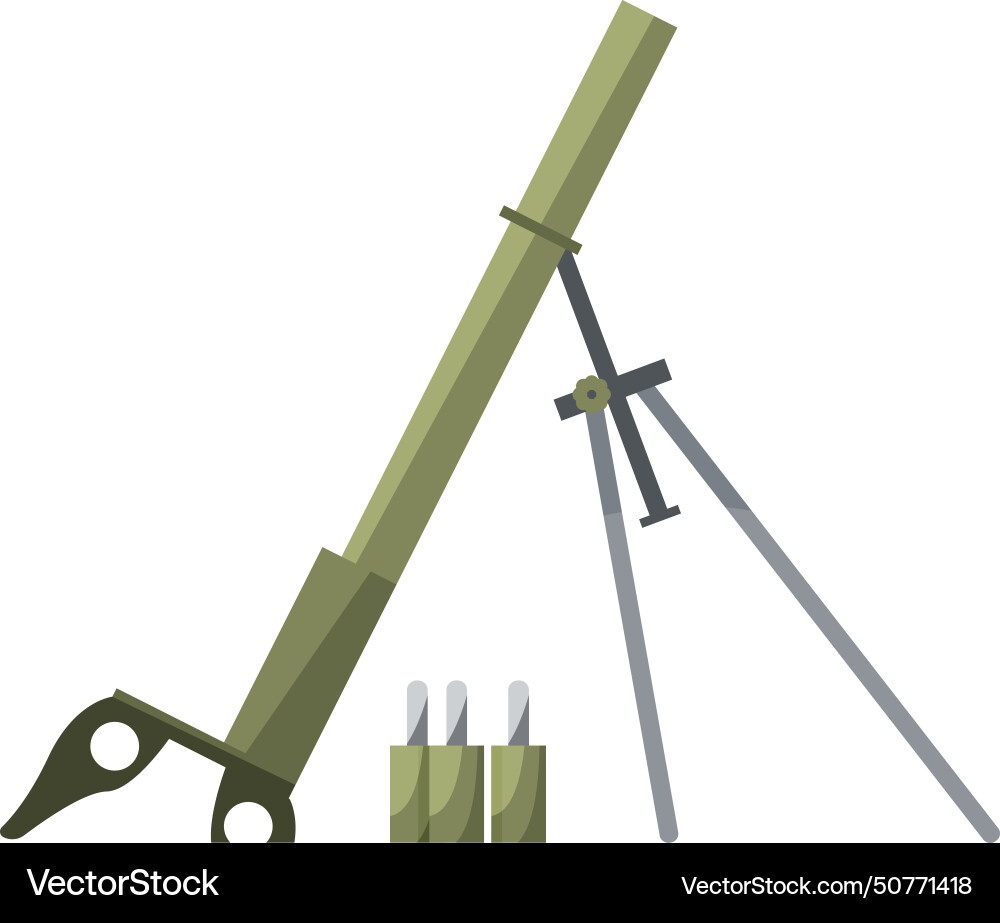 Grenade launcher color icon explosive missile Vector Image