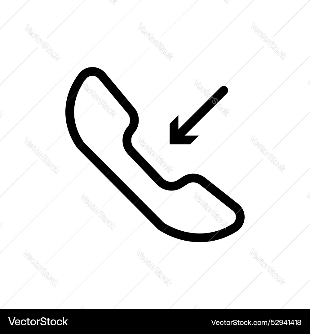 Incoming call icon set received symbol Royalty Free Vector