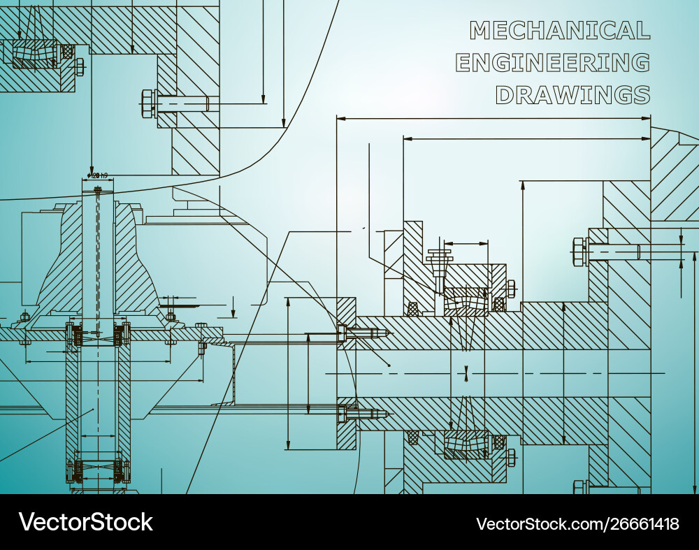 Mechanical engineering technical backgrounds Vector Image