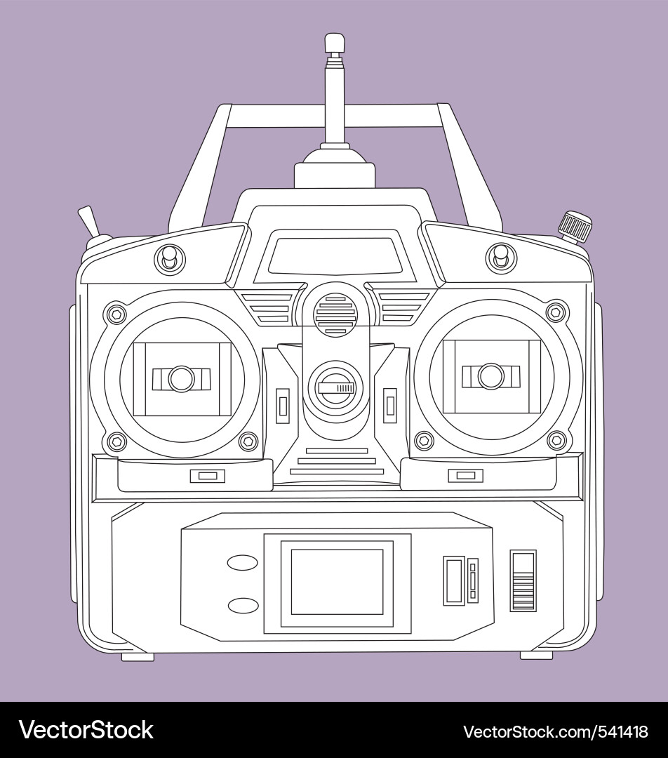 Radio remote control unit Royalty Free Vector Image
