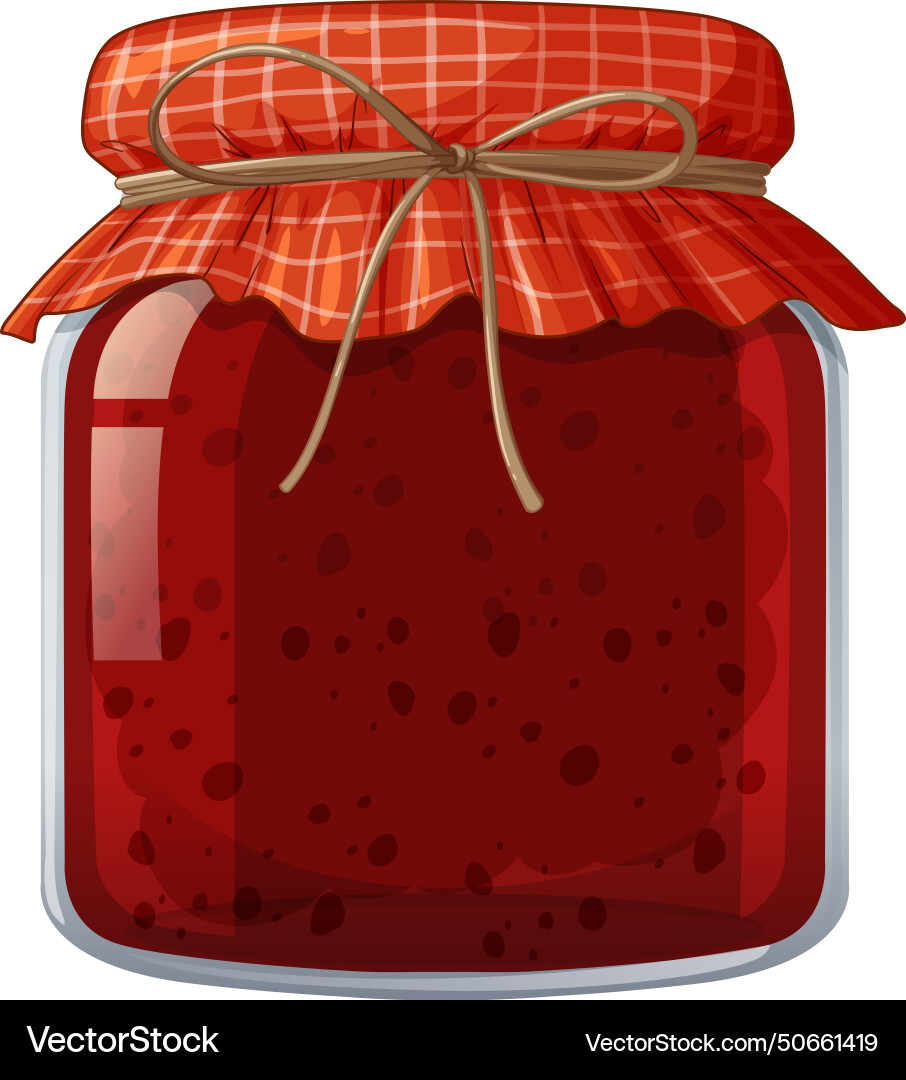 A sealed jar of jam Royalty Free Vector Image - VectorStock