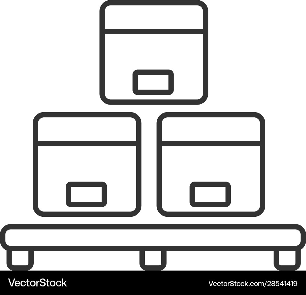 Cardboard Boxes on Pallet Royalty Free Vector Image