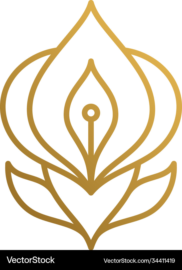 Elegant Orchid Flower Icon Royalty Free Vector Image