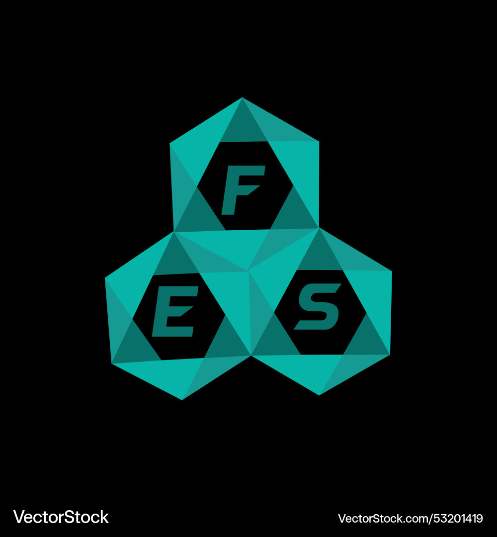 Fes creative minimalist letter logo unique Vector Image