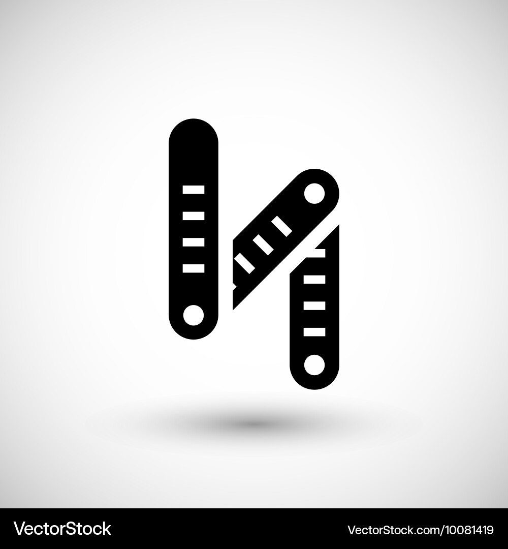 Folding rule icon Royalty Free Vector Image - VectorStock