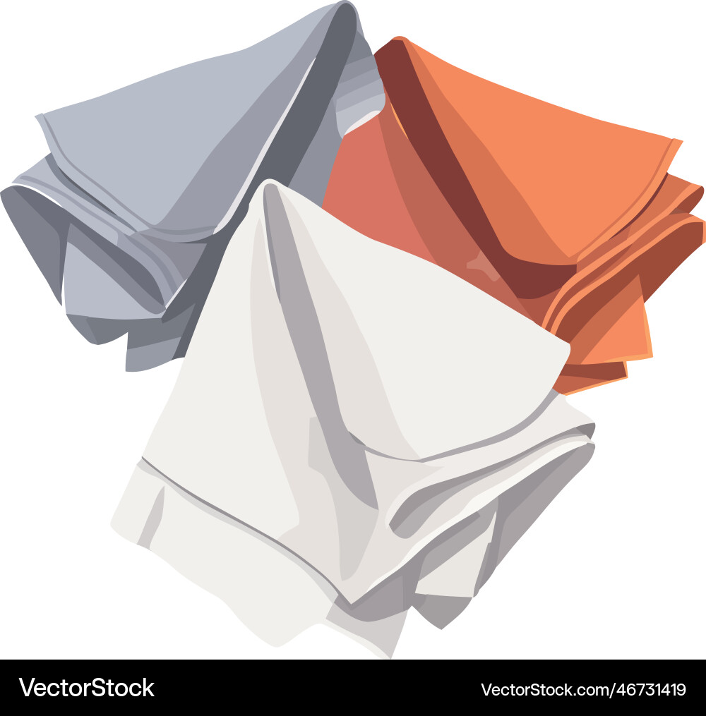Napkins on white backdrop Royalty Free Vector Image