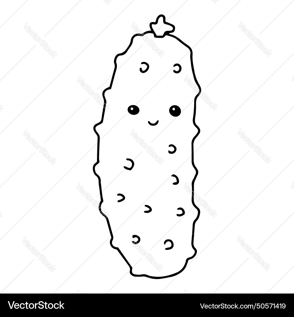 Outline contour doodle style hand drawn simple Vector Image