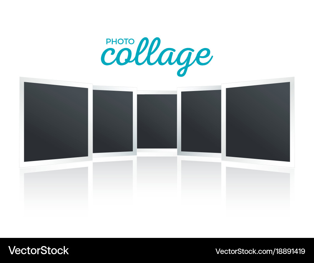 Square photo collage Royalty Free Vector Image