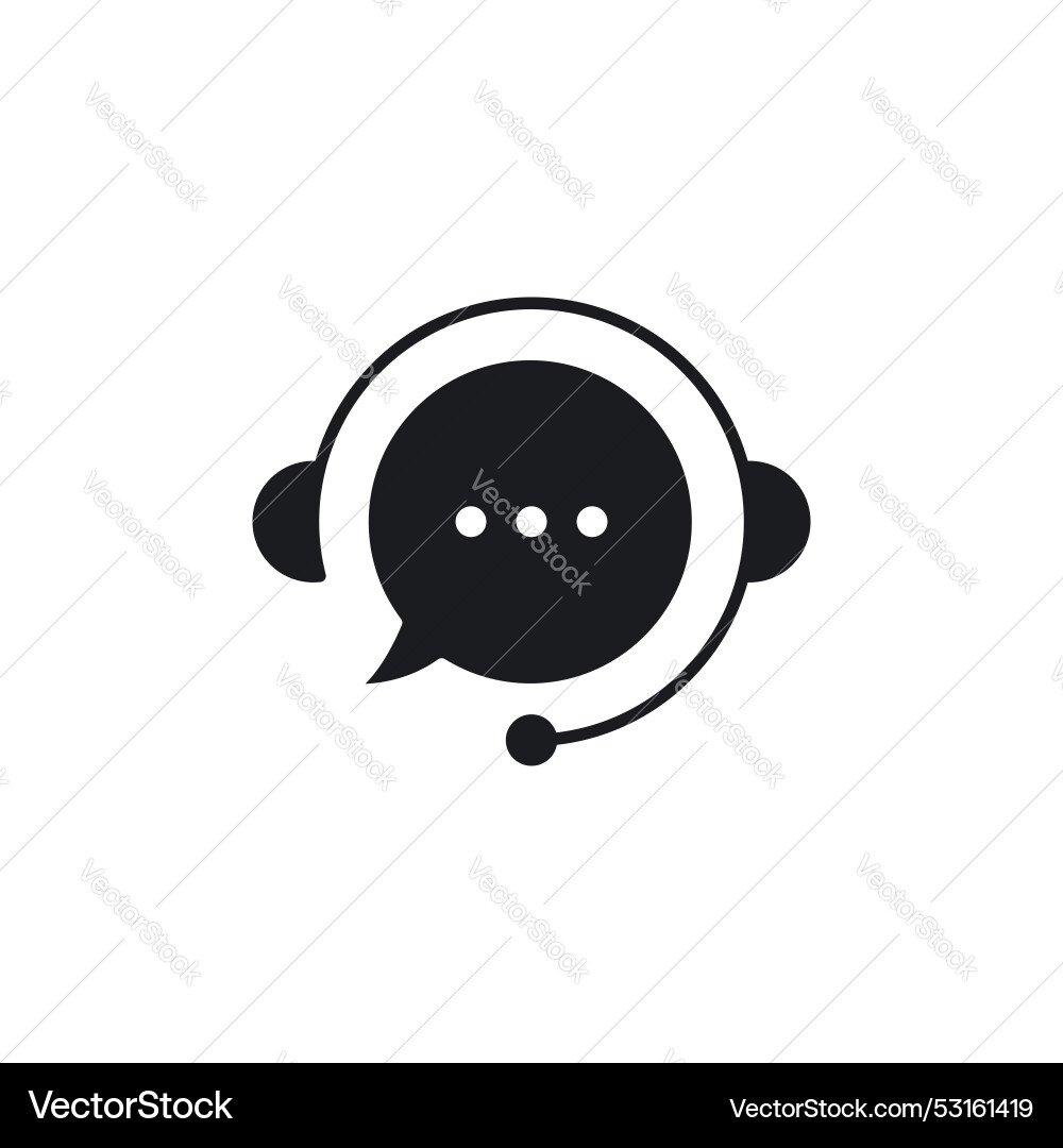 Support service icon symbol on white background Vector Image