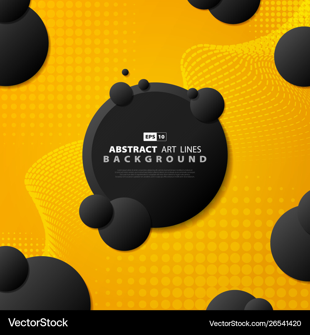 Abstract gradient yellow tech line modern design Vector Image