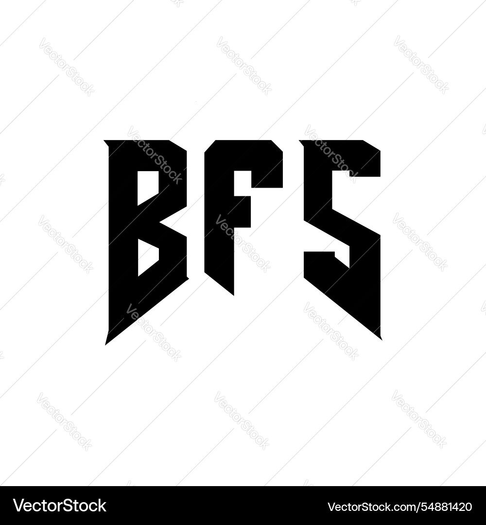 Bfs letter logo design for technology company Vector Image
