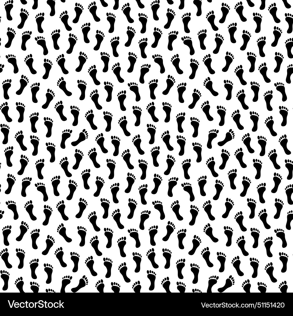 Black and white seamless pattern of human Vector Image
