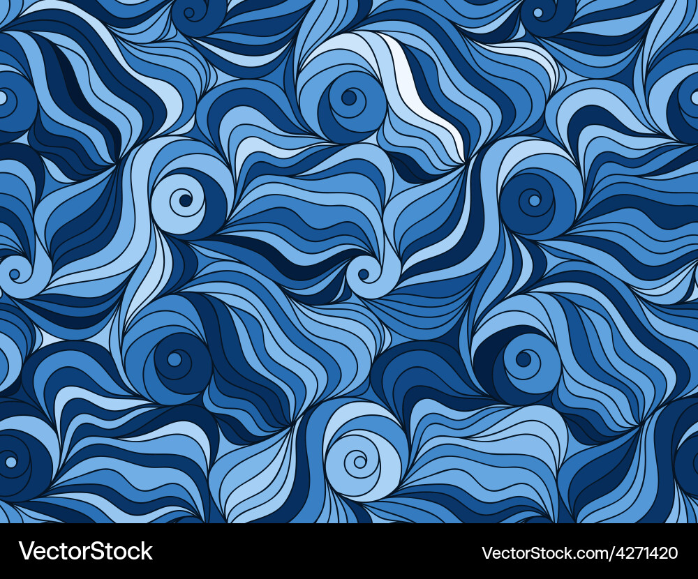 Blue Wave Abstract Pattern Royalty Free Vector Image