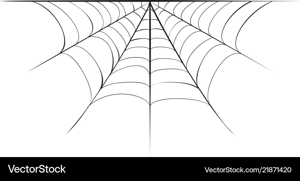 Decorative spider web border Royalty Free Vector Image