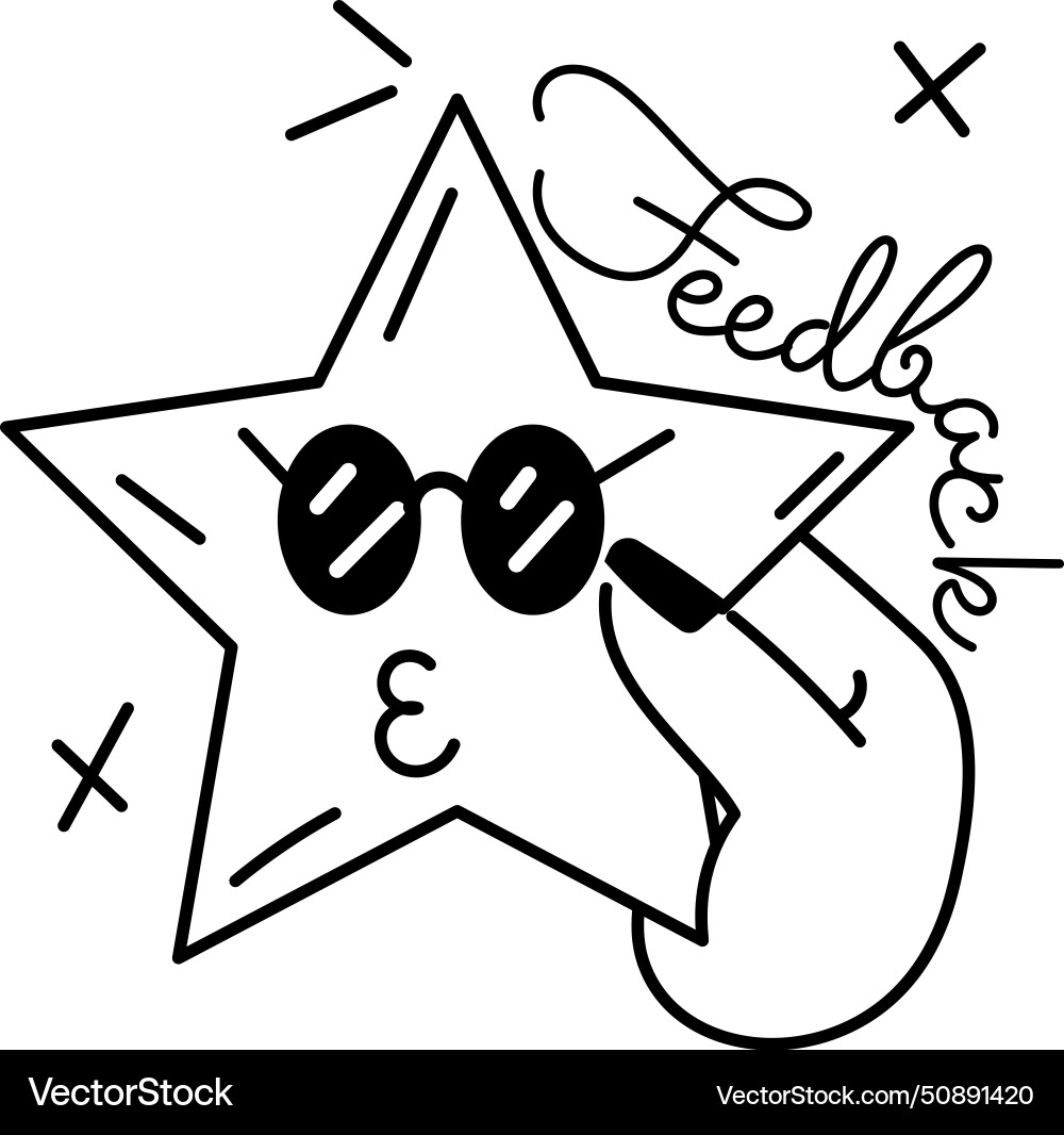 Feedback star Royalty Free Vector Image - VectorStock