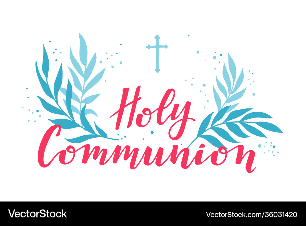 First holy communion greeting card Royalty Free Vector Image